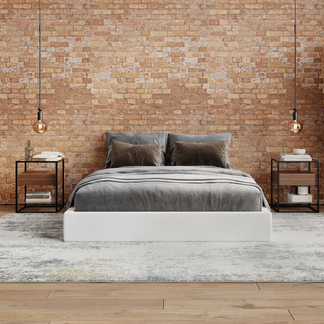 Classic Bed Frame l Boucle Texture | SoftFrame Designs®