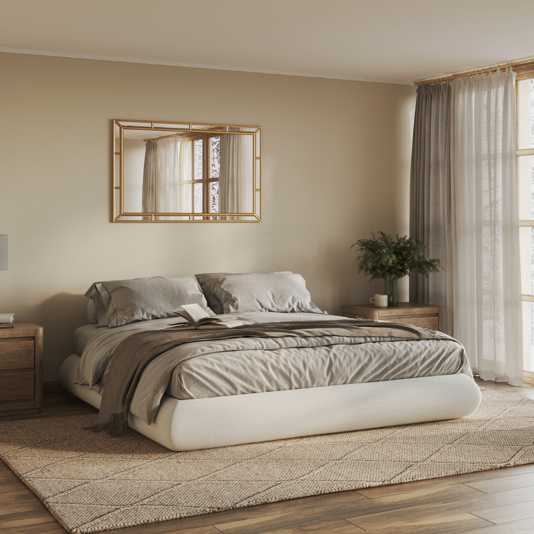 Luna Bed Frame l White, Crescent Shape | SoftFrame®