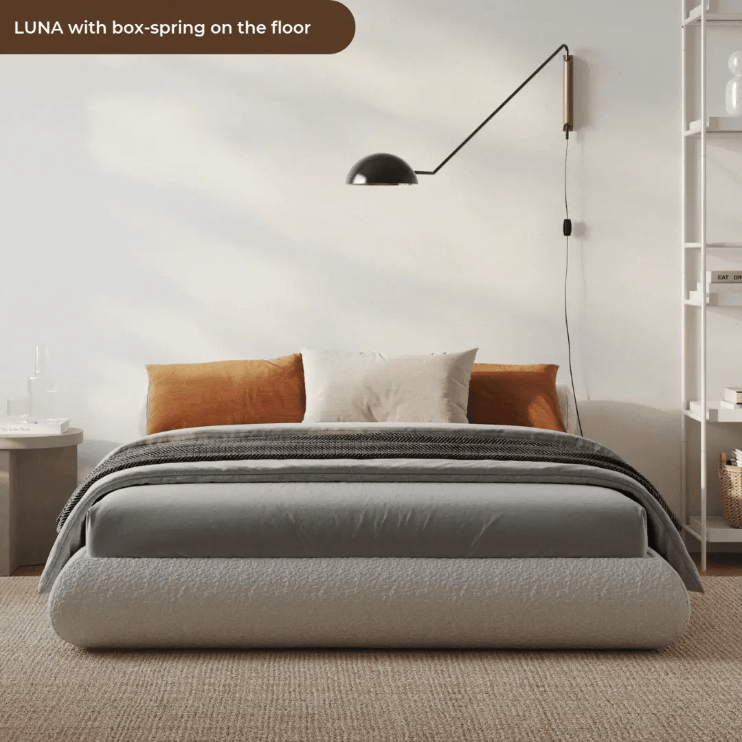 Luna Bed Frame l Boucle Texture | SoftFrame Designs®