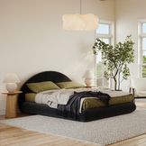 Luna Set: Bed Frame + Headboard l SoftFrame Designs